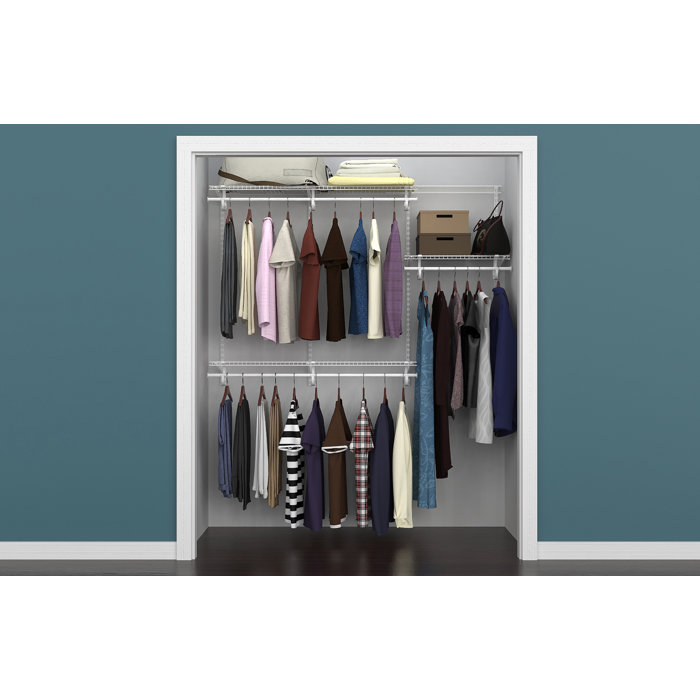 ClosetMaid ShelfTrack 48" W - 72" W Closet System Starter Kit & Reviews ...