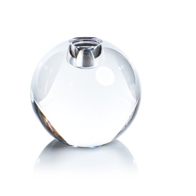 Mercer41 Taper Small Crystal Glass Candlestick | Wayfair