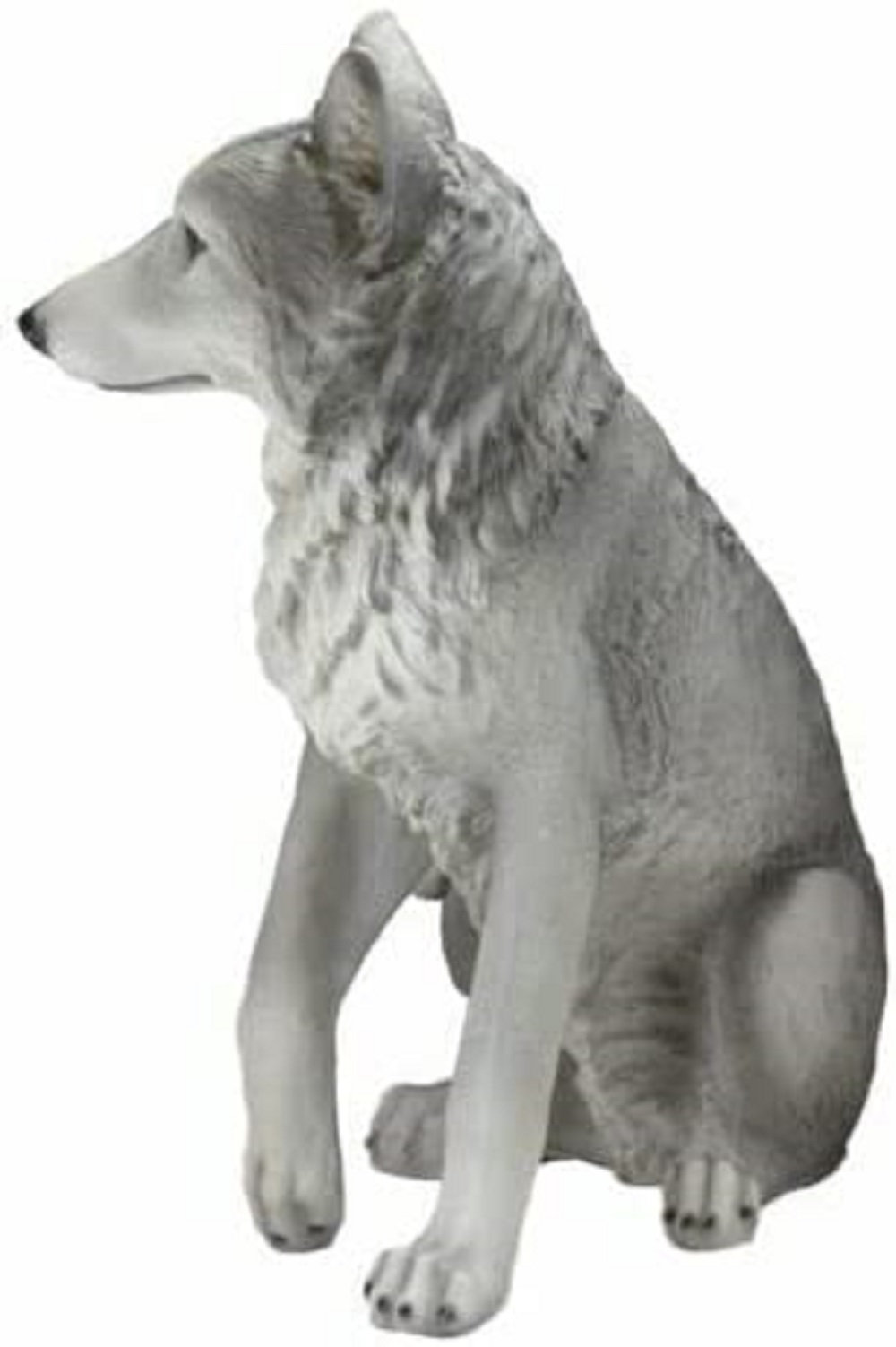 Millwood Pines Tolan Wildlife Sitting Alpha Gray Wolf Statue | Wayfair