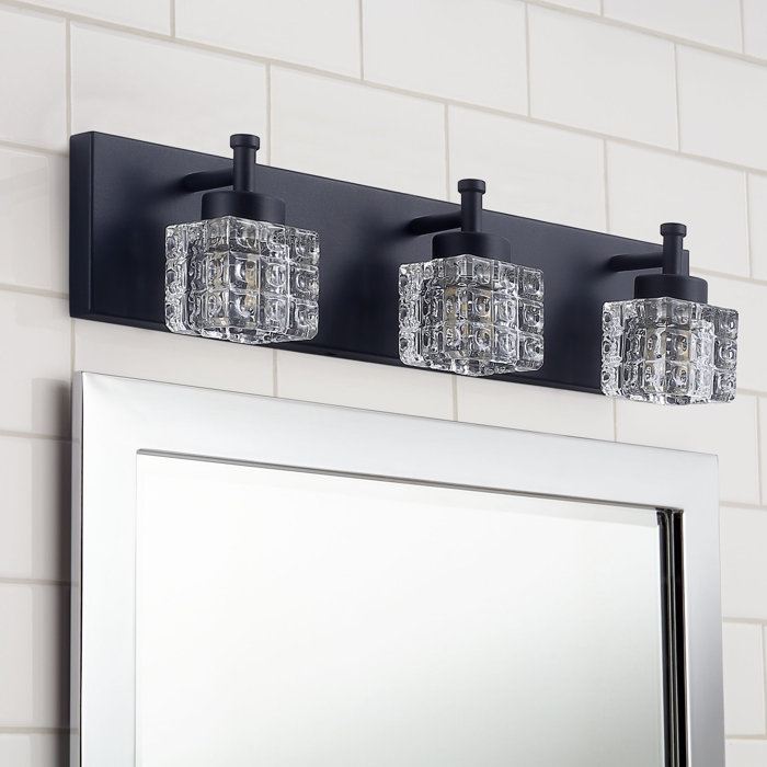 Mercer41 Derquan 3-Light Modern Square Glass Light Shade Dimmable ...