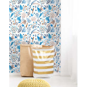 Wrought Studio Dorman Peel & Stick Floral Wallpaper | Wayfair