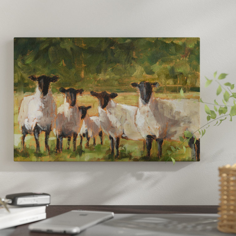 East Urban Home Sheep Family II by Ethan Harper - Floater Frame Print ...