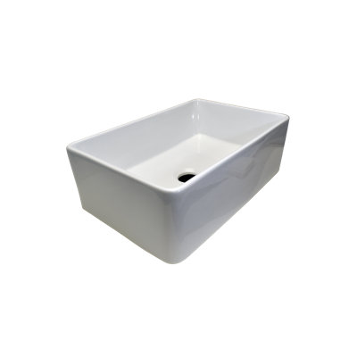 Alpha International 18'' W Single Bowl Fireclay Farmhouse Kitchen Sink ...