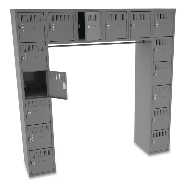 Tennsco Locker with Sixteen Box Compartments and C 6 Tier 5 Wide Locker ...