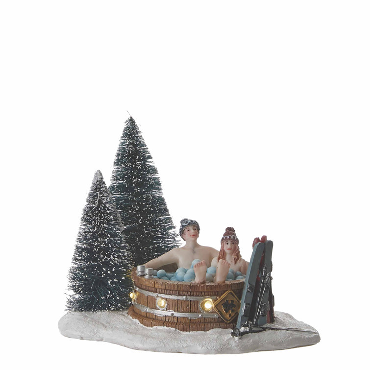 The Seasonal Aisle Christmas Village Miniature Whirlpool in The Woods ...