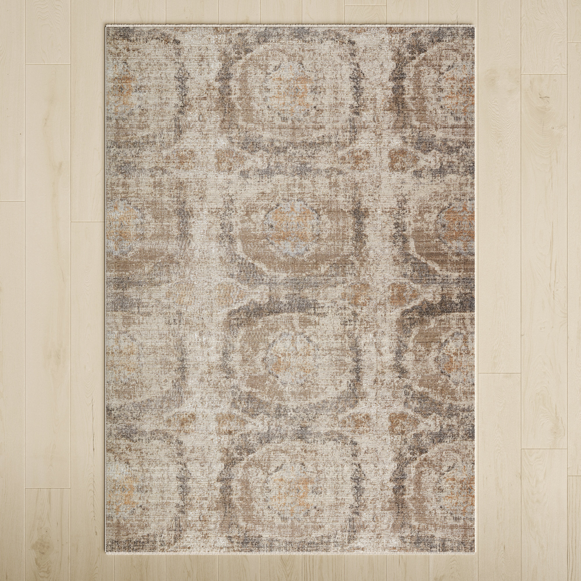 Birch Lane™ Tatiana Rayon Gray Rug & Reviews | Wayfair