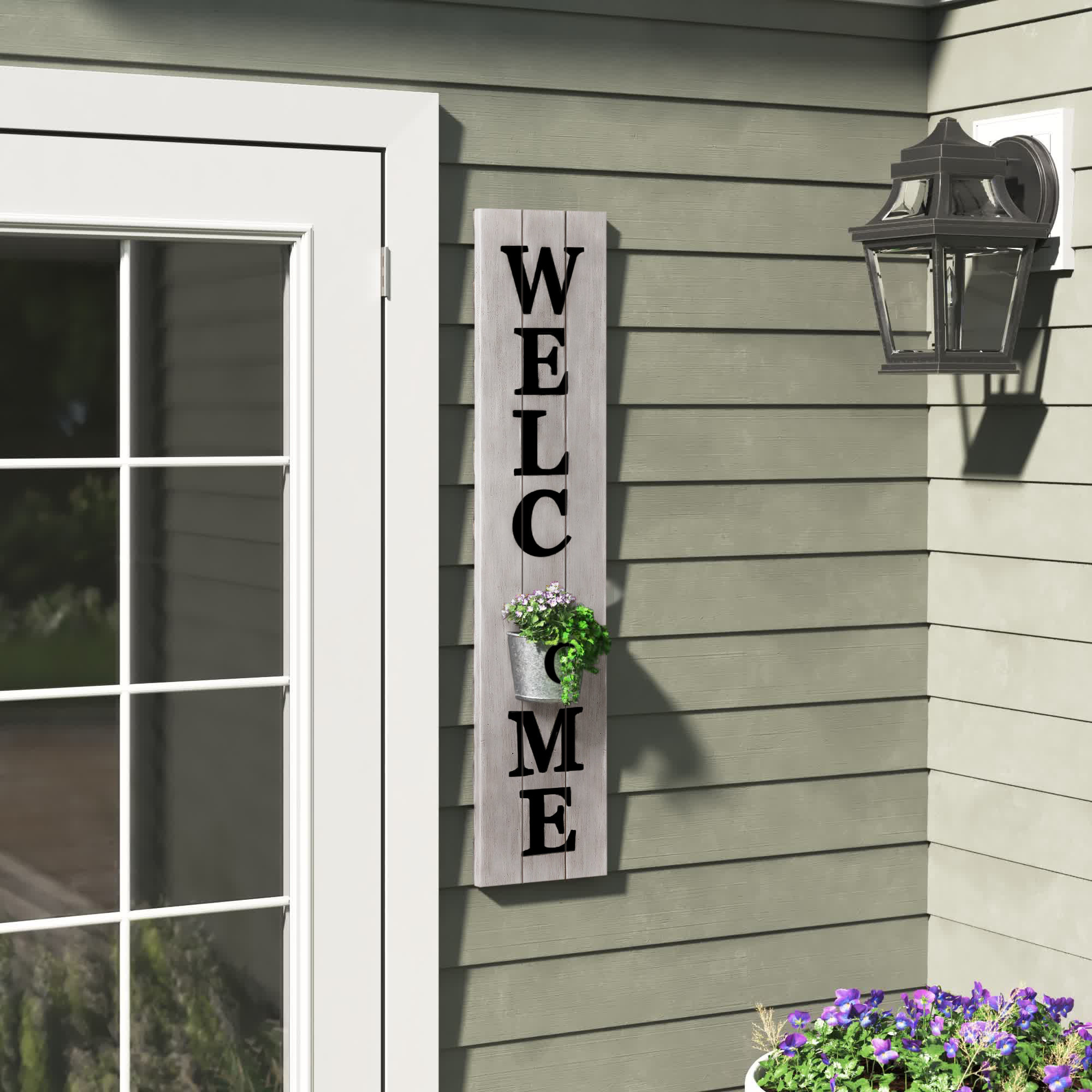 Three Posts™ Welcome Porch Sign Wall Décor & Reviews | Wayfair
