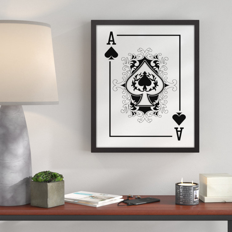 Ivy Bronx Ace Of Spades Playing Card - Picture Frame Graphic Art on ...