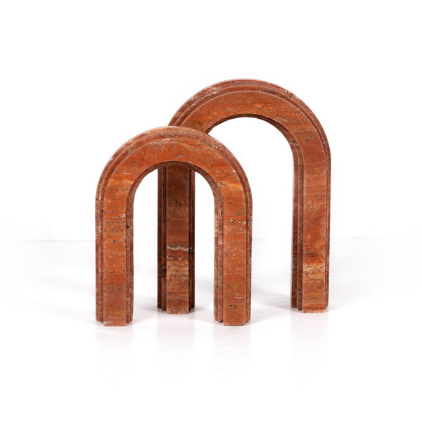 Four Hands Rockwell 2 Piece Travertine Arches Set | Perigold