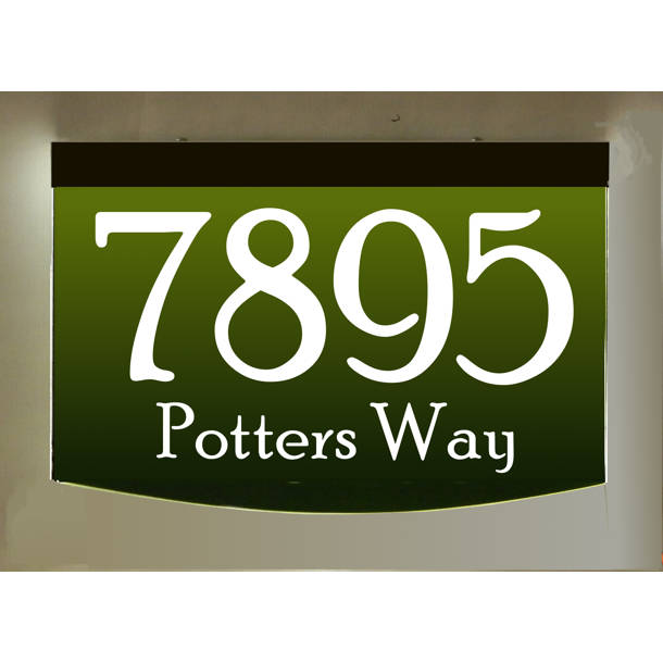 EZStreetSigns 2 line LED address sign with landscape light adapter ...