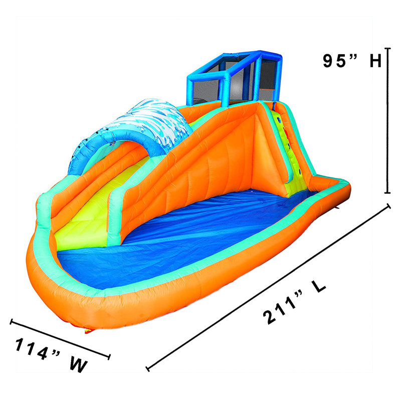 Banzai Surf Rider Kids Inflatable Outdoor Aqua Lagoon Water Slide ...