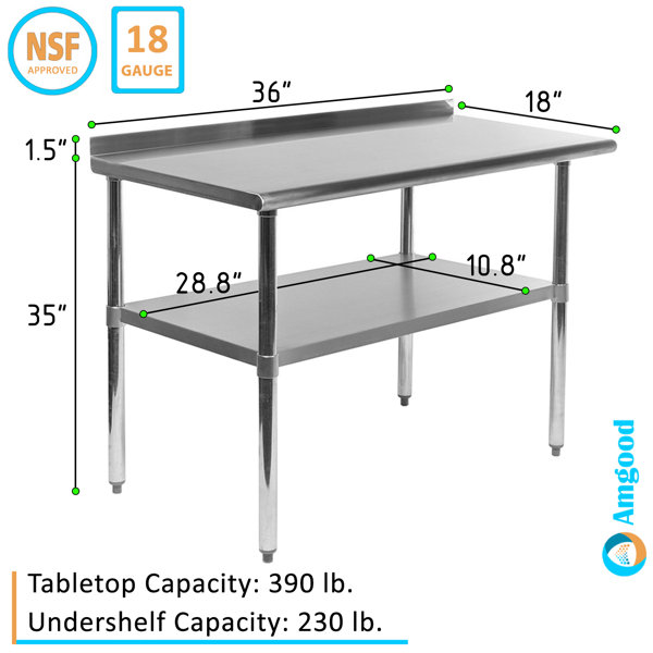Amgood Stainless Steel Top Workbench | Wayfair