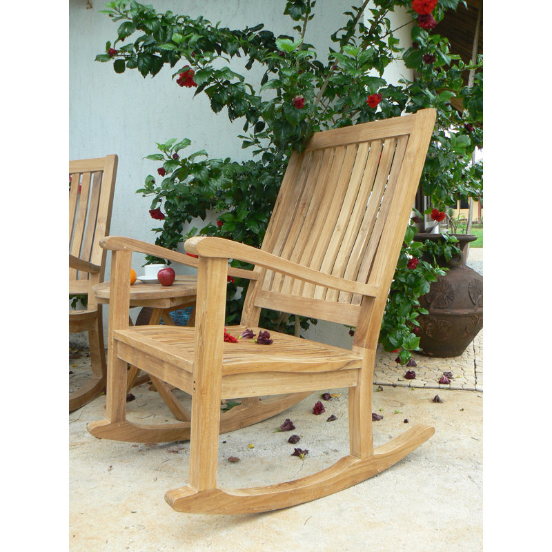 Anderson Teak Del-Amo Teak Outdoor Rocking Chair & Reviews | Wayfair