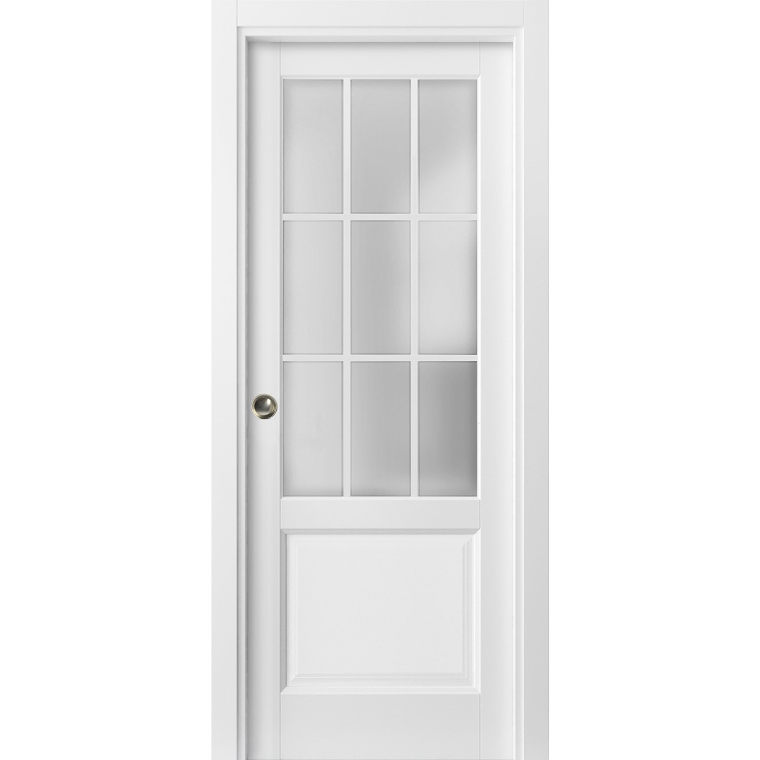SARTODOORS Felicia Glass Sliding Closet Doors | Wayfair
