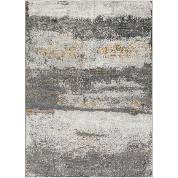 17 Stories Jan Abstract Gray Area Rug | Wayfair