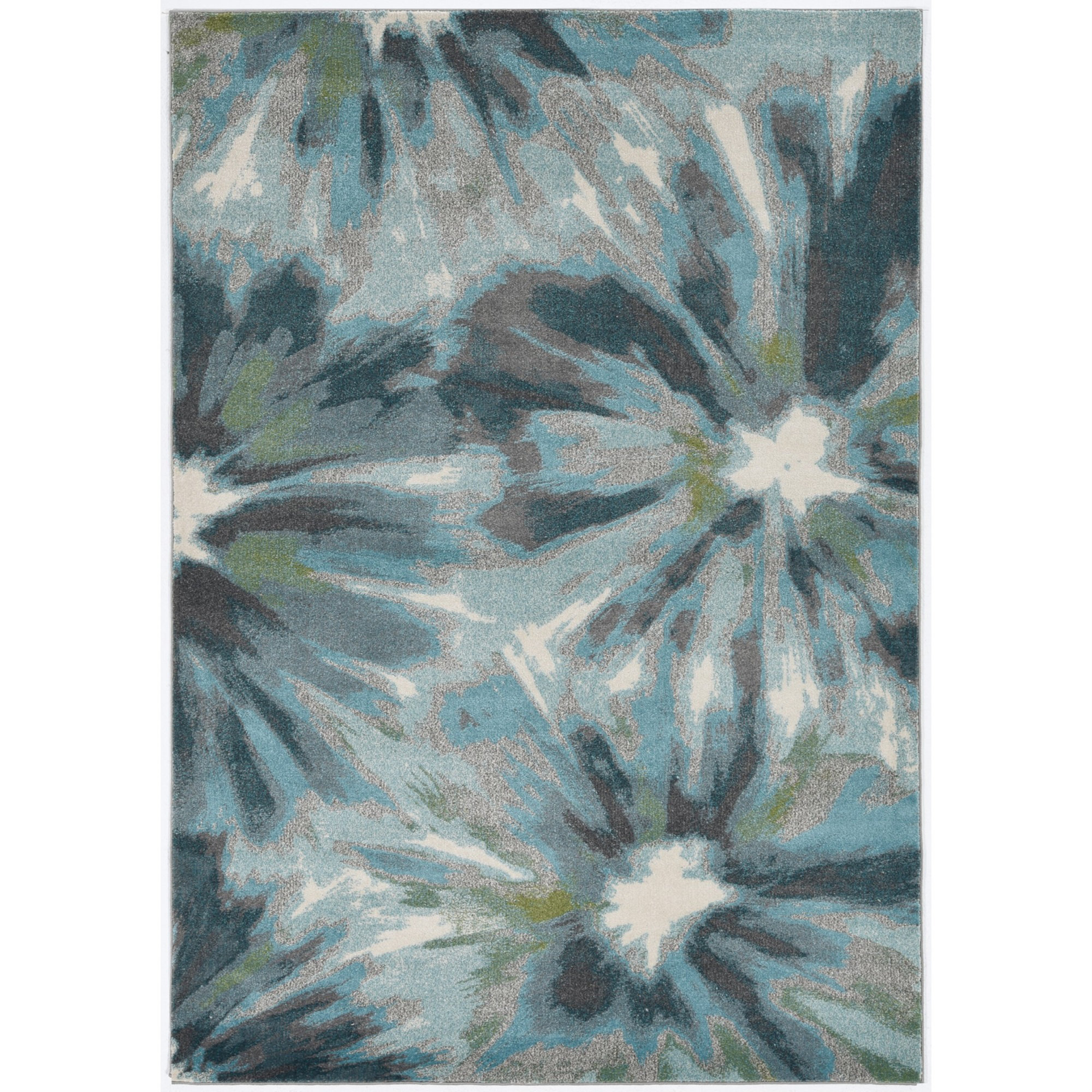 Wildon Home® Lesterny Performance Teal/Brown Rug | Wayfair
