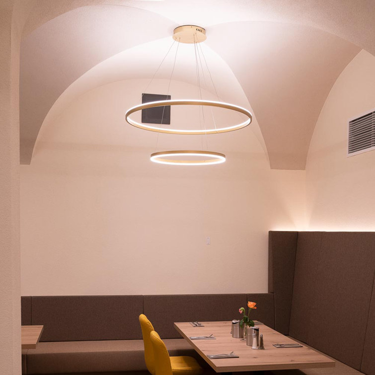 s.luce LED ring pendant, round direct or indirect 1 3 | Wayfair.co.uk