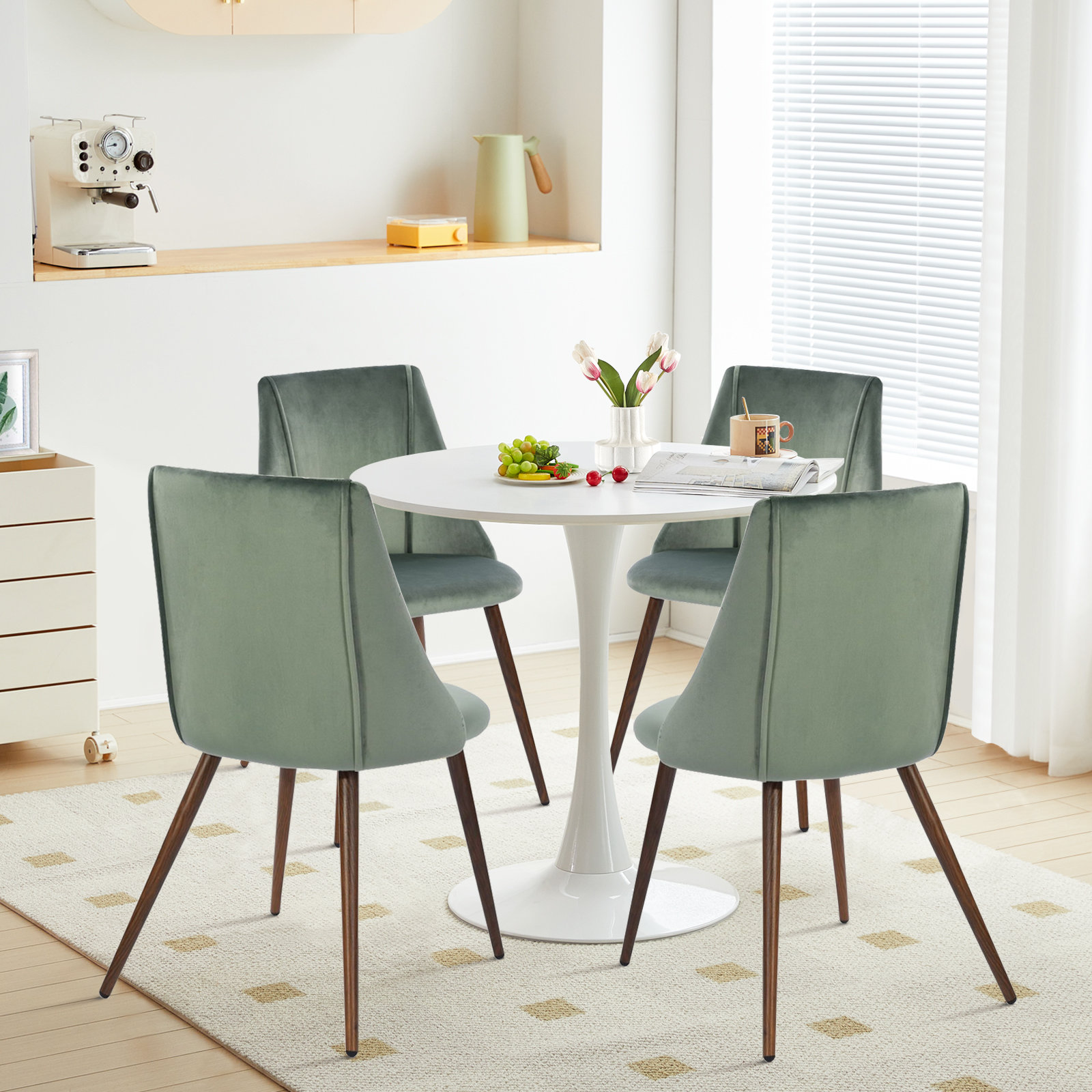 George Oliver Lomita 5 - Piece Pedestal Dining Set | Wayfair