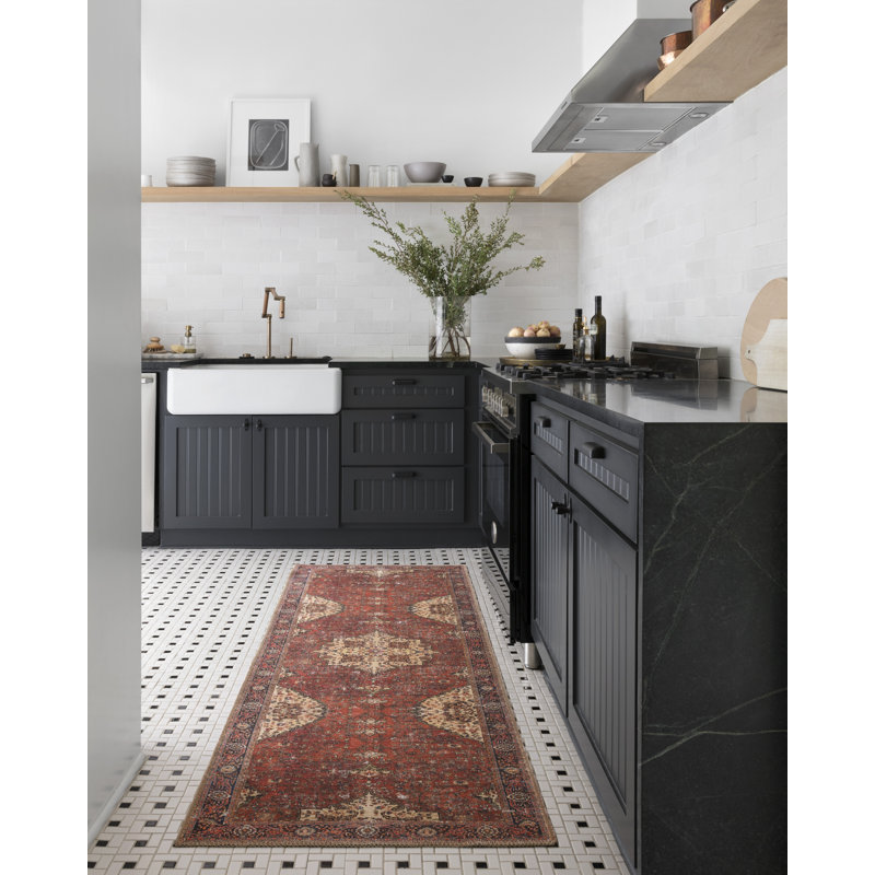 Fleur De Lis Living Cormac Machine Woven / Power Loomed Performance Red ...