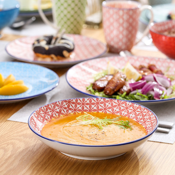 Latitude Run® Jabary Porcelain China Dinnerware Set - Service for 8 ...