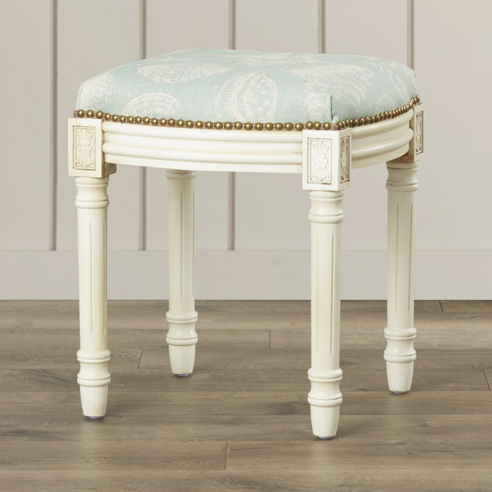 Highland Dunes Toscano Solid Wood Accent Stool & Reviews | Wayfair