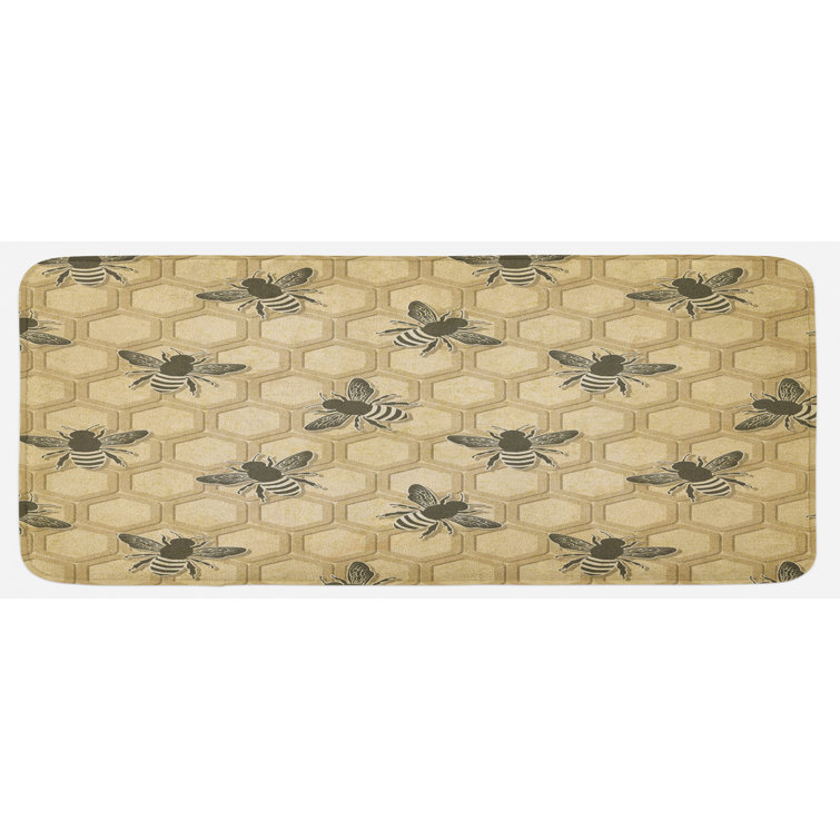 East Urban Home Bee Kitchen Mat | Wayfair
