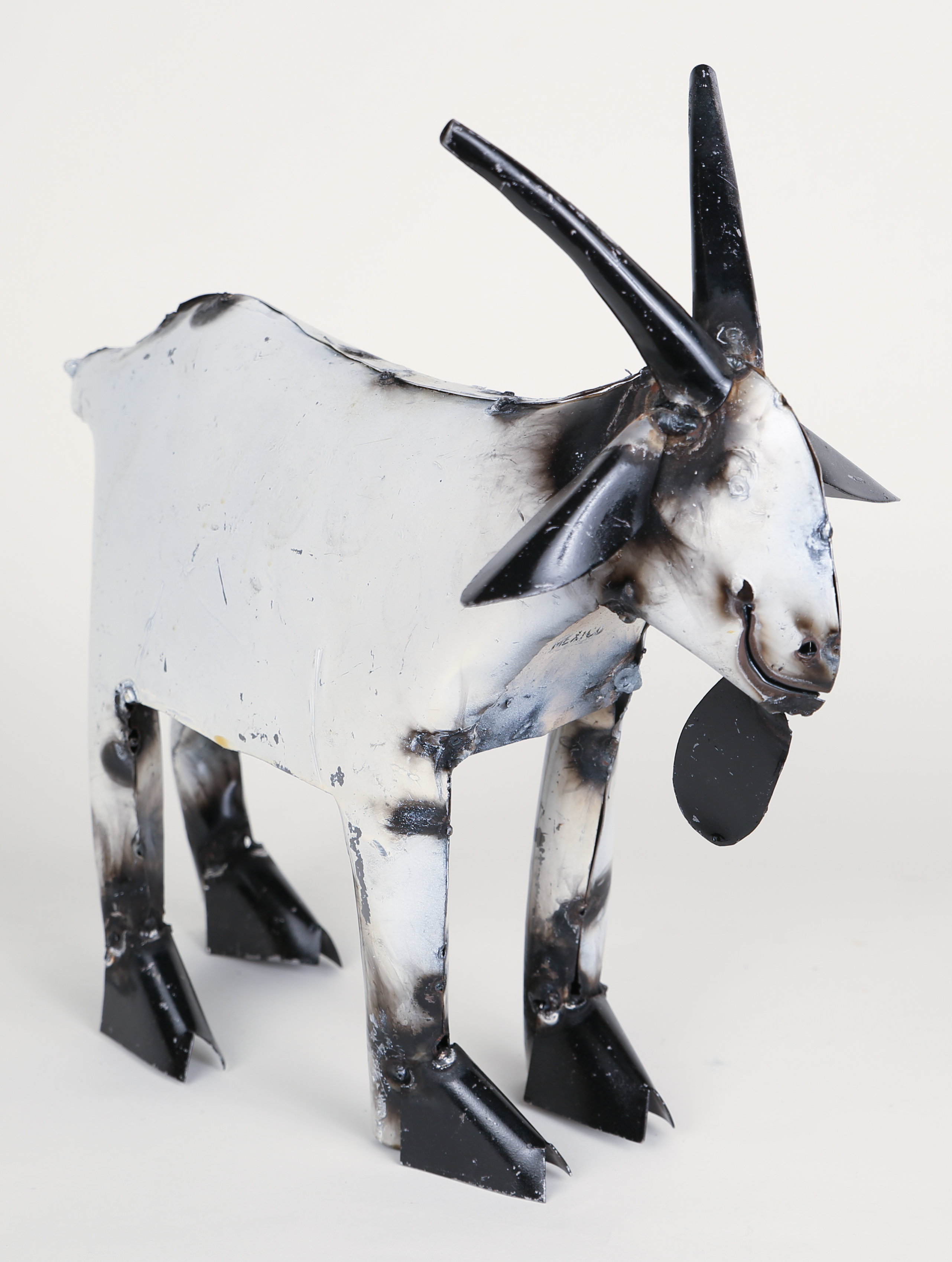 Gracie Oaks Donelle Small Recycled Metal Goat Figurine & Reviews | Wayfair