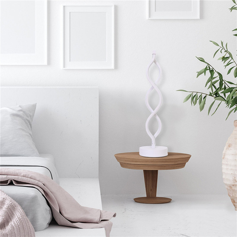 Metro Lane Timmothy 44cm White Table Lamp with USB & Reviews | Wayfair ...