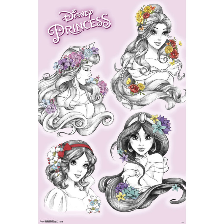 Trends International Disney Princess - Sketch Paper Print | Wayfair