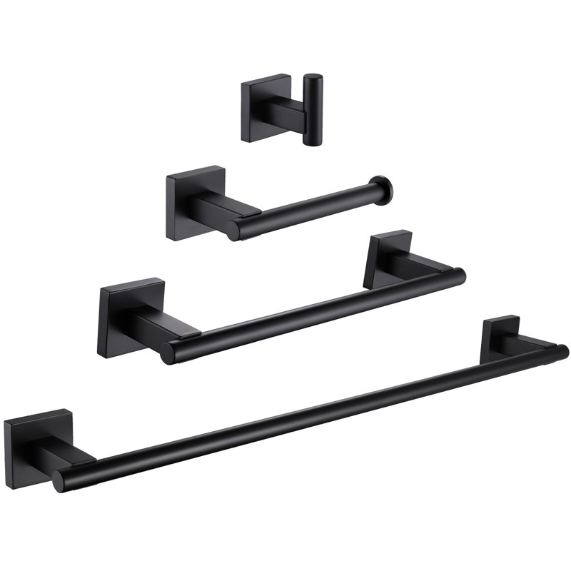 AngleSimple 4 - Piece Bathroom Hardware Set & Reviews | Wayfair