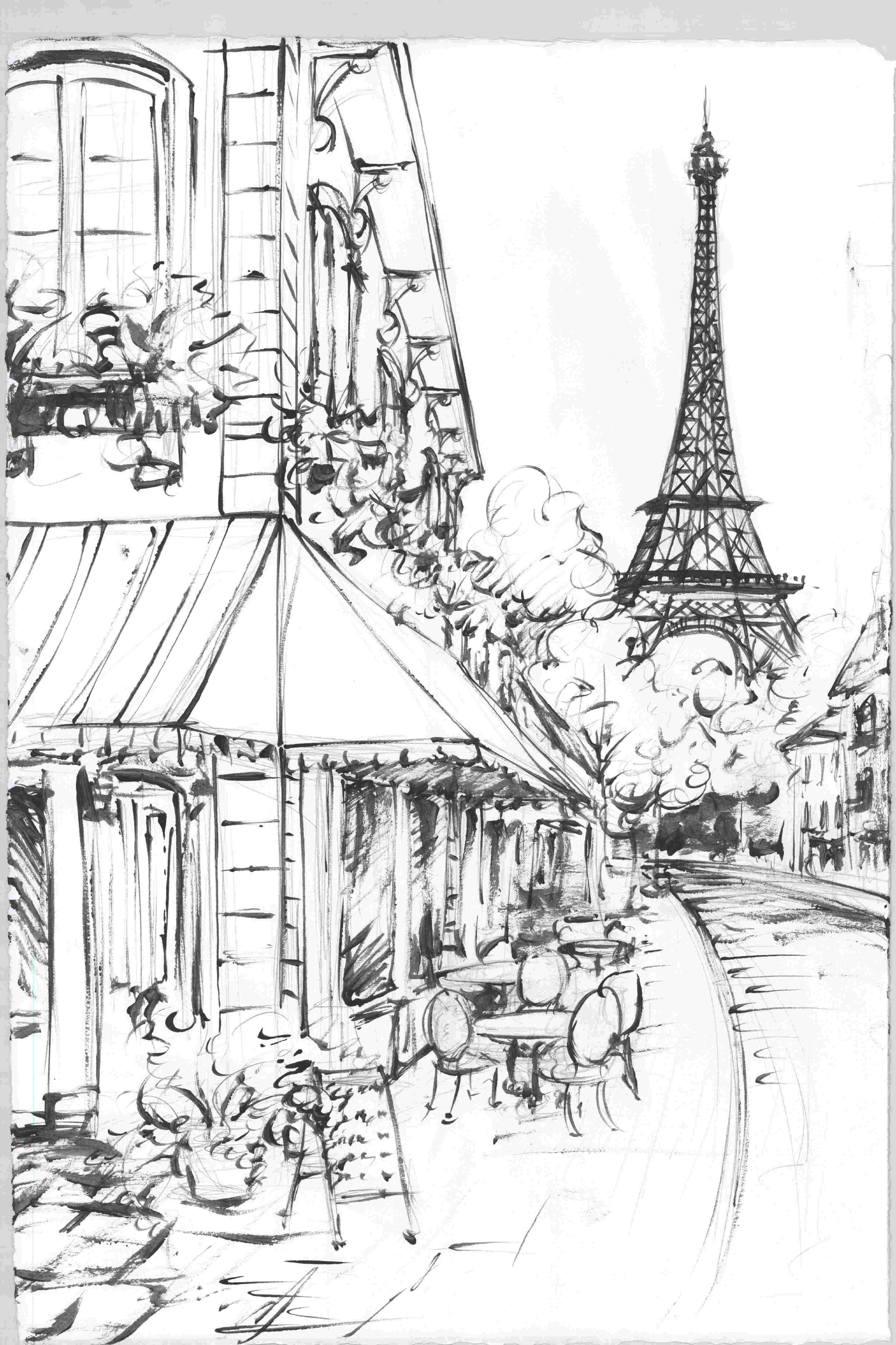Ophelia & Co. Paris Sketch 2 - Wrapped Canvas Drawing Print | Wayfair