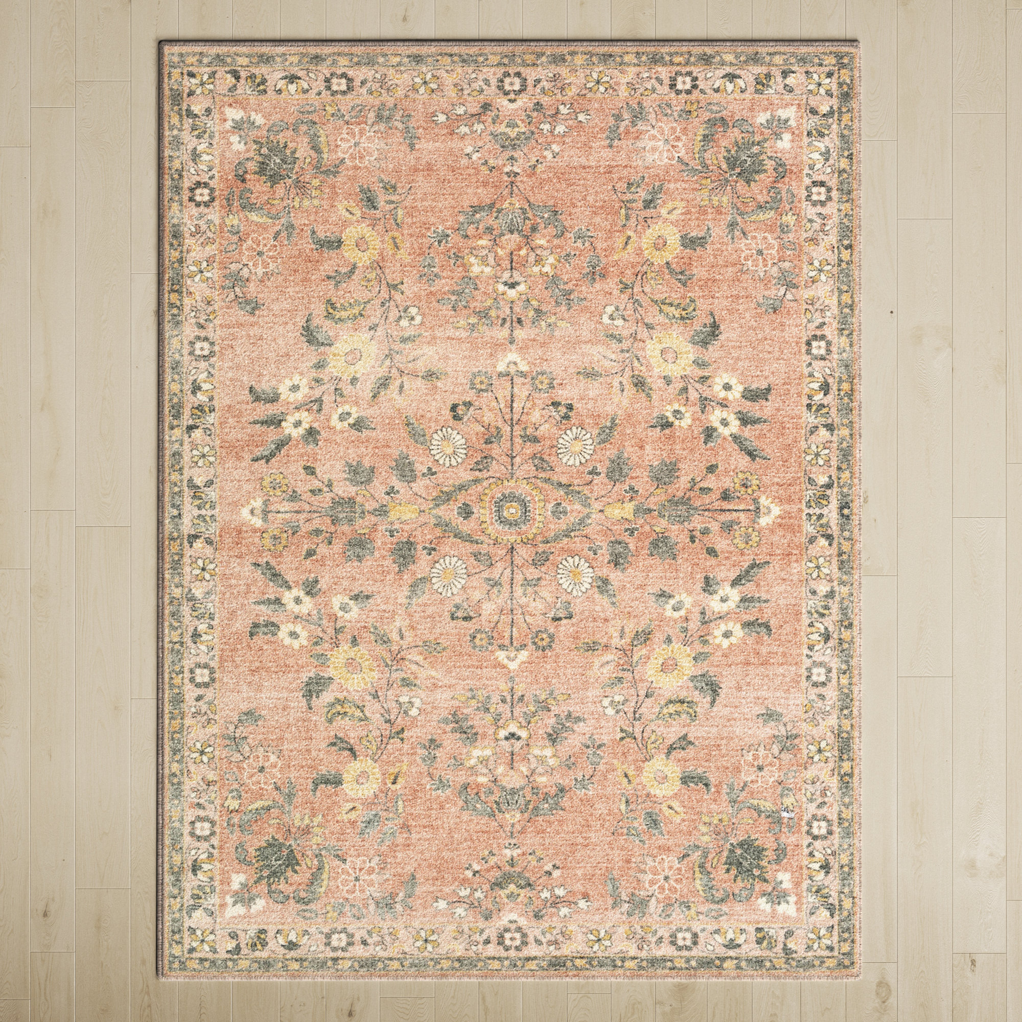 Berger Performance Cream/Pale Pink/Wheat/Sage/Gray Rug & Reviews ...