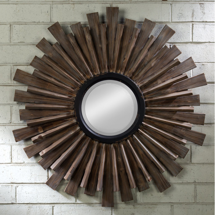 Union Rustic Bengal Sunburst Wood Wall Mirror & Reviews | Wayfair