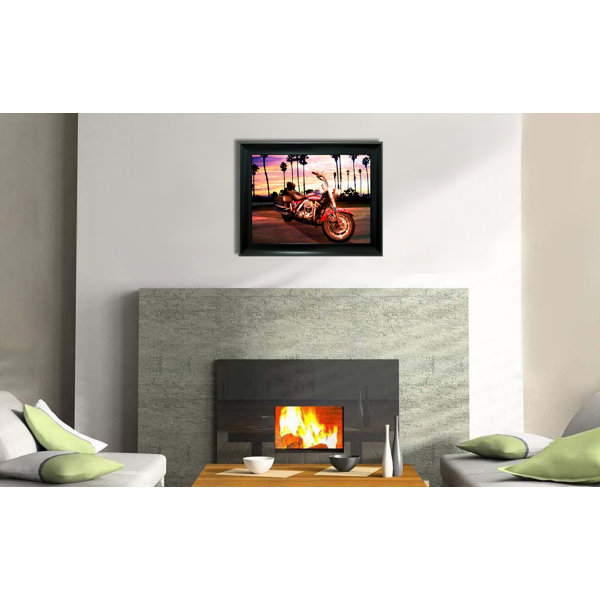 East Urban Home Harley Davidson Motorcycle Route 66 - Picture Frame ...