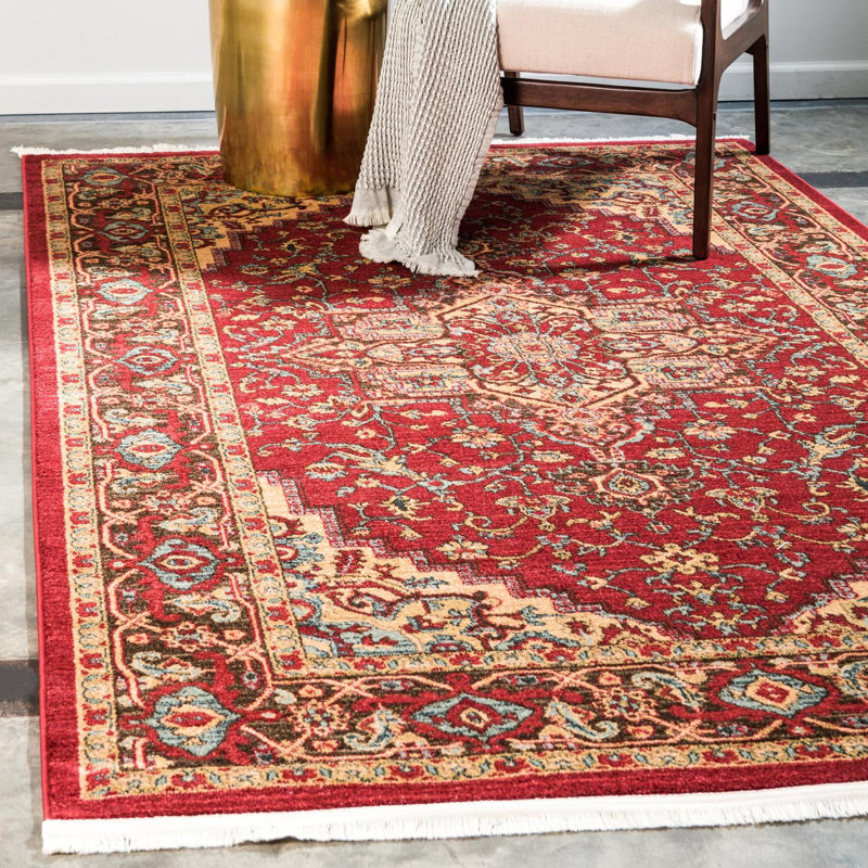 Bungalow Rose Eesi Performance Red Rug & Reviews | Wayfair