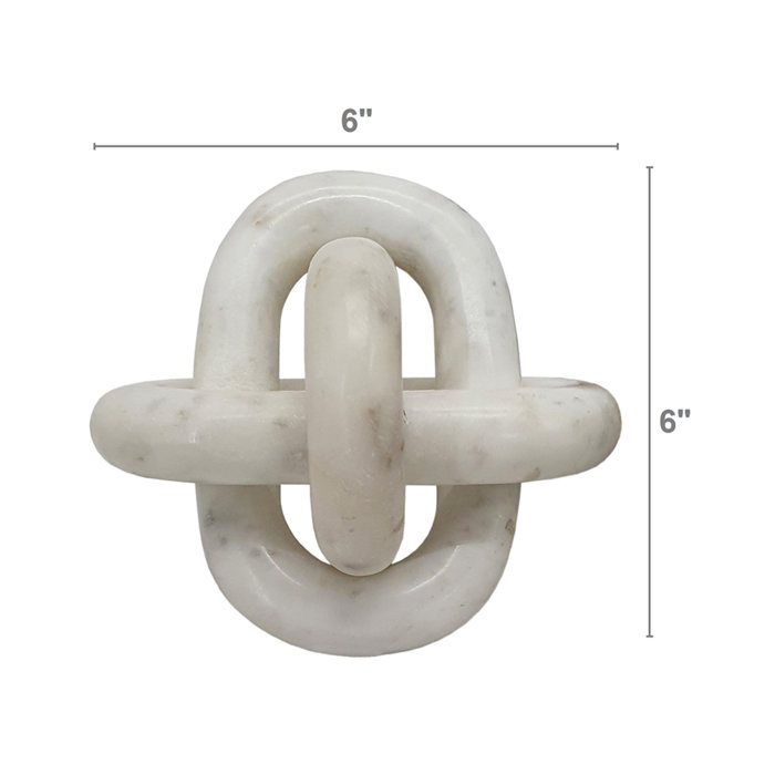 Joss & Main Beaulah Decorative Marble Chain Sculpture | Wayfair