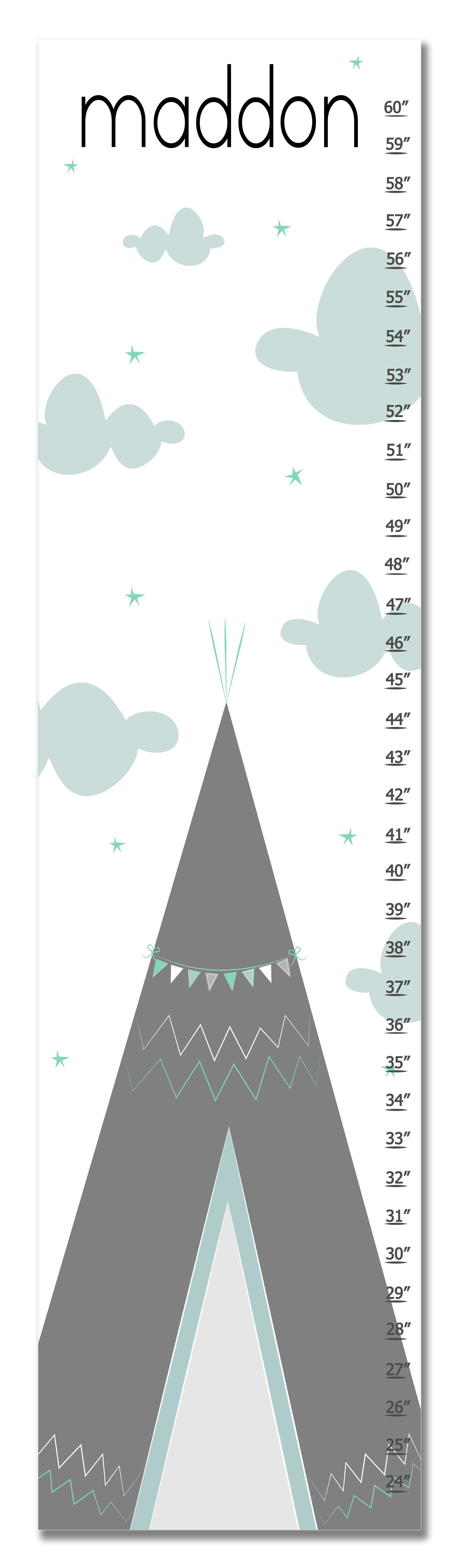 Finny and Zook TeePee Personalized Growth Chart & Reviews | Wayfair