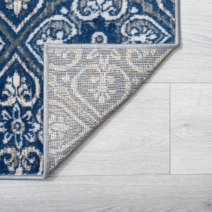 Canora Grey Alcide Machine Woven / Power Loomed Performance Gray Rug ...