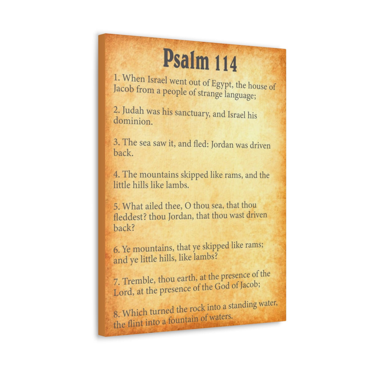 Trinx Psalm 114 - Wrapped Canvas Textual Art | Wayfair