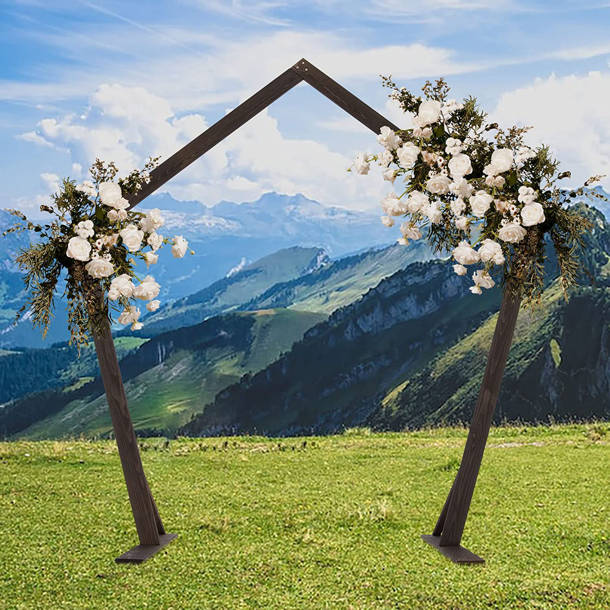 LUVODI Wooden Triangle Wedding Arch | Wayfair