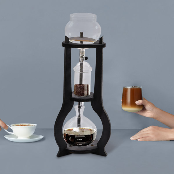 TFCFL Iced Coffee Cold Brew Drip Tower Coffee Maker Wooden, 6-8 Cup ...