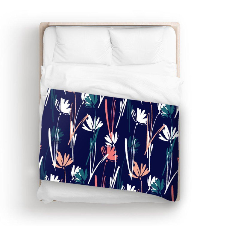 East Urban Home Grannis Hand Drawn Wild Flowers Throw | Wayfair.co.uk