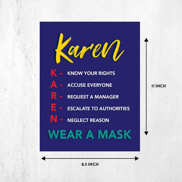Koyal Wholesale Karen Definition, Wear a Mask Wall Decal | Wayfair
