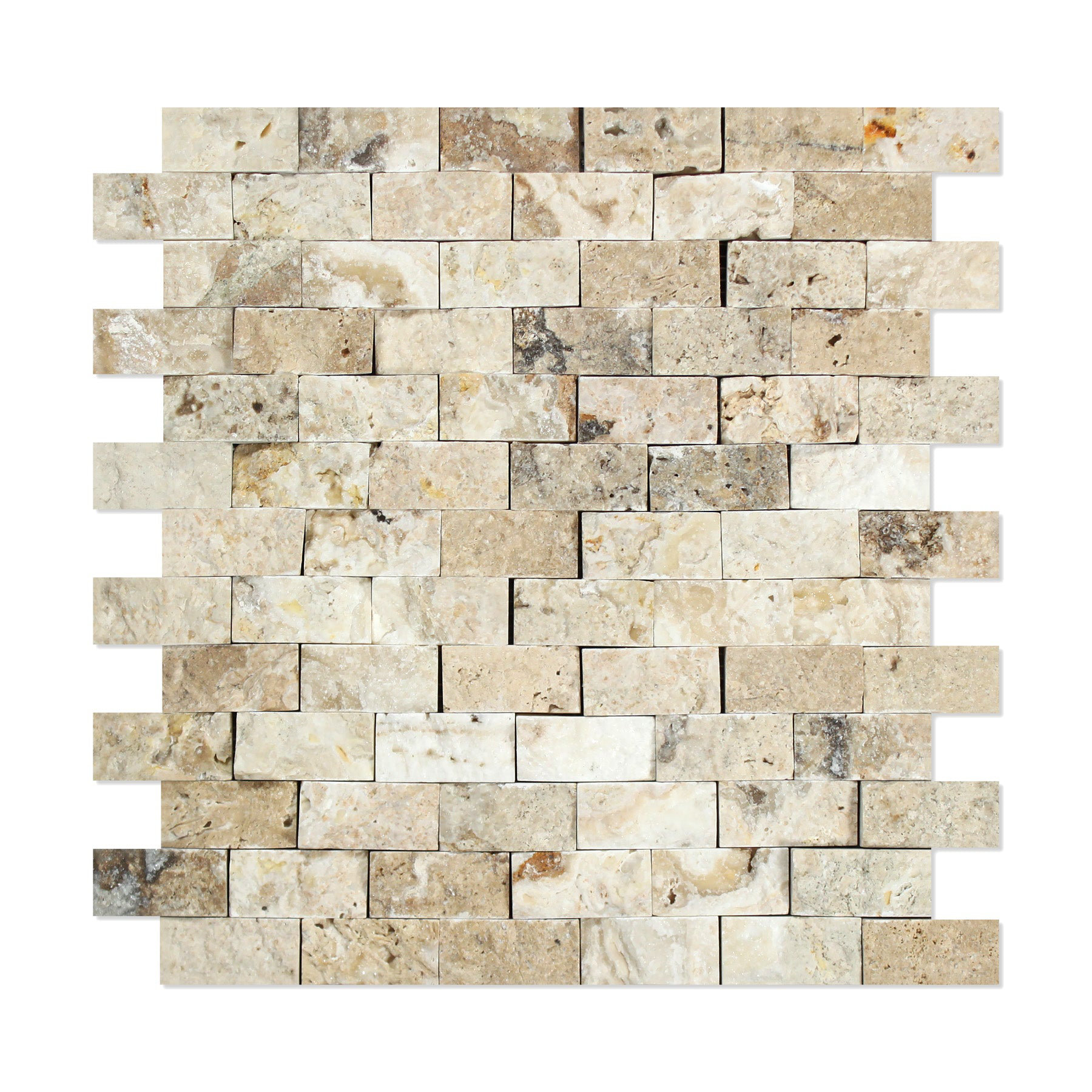 Stone & Tile Shoppe, Inc. Travertine Brick Joint Mosaic Wall & Floor ...