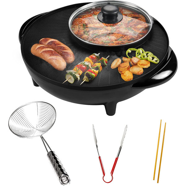 Ovente Electric Hot Pot and Smokeless Grill, Perfect Multi-Cooker for ...