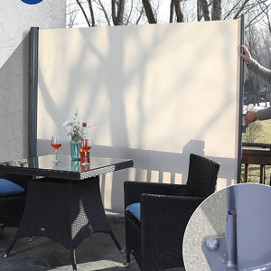 Sol 72 Outdoor™ Madalynn Sol 72 Outdoor™ 118.1" W Manual Side Awning in ...