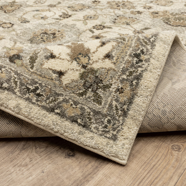Charlton Home® Caryll Performance Beige/ Grey Rug | Wayfair