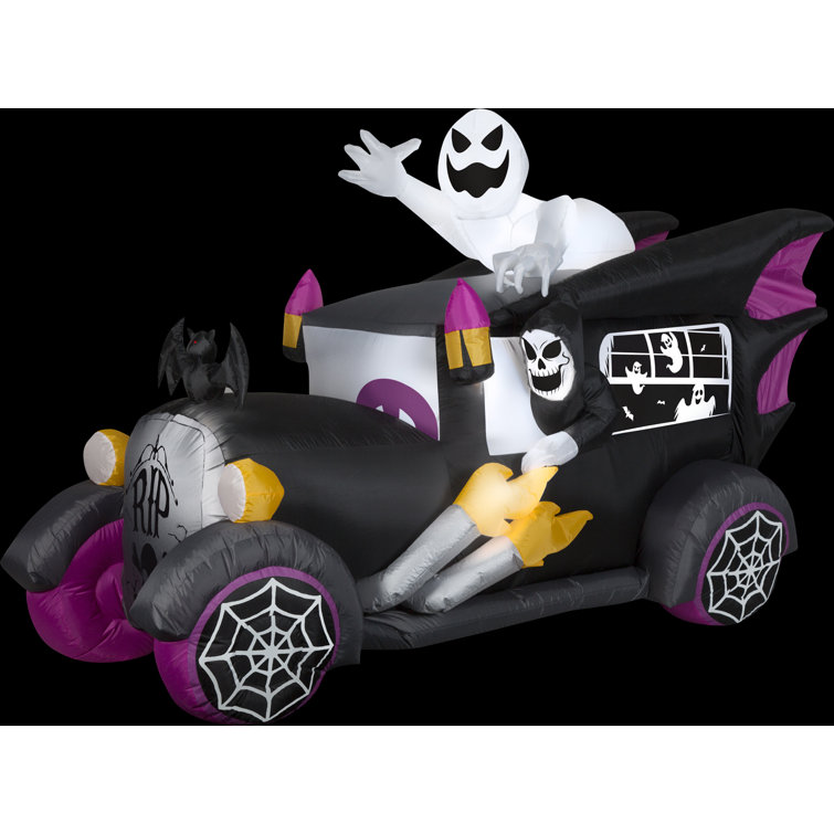 Gemmy Industries Airblown Black Vintage Hearse Inflatable | Wayfair