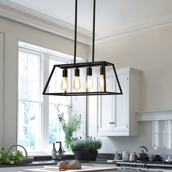 Gracie Oaks Elutheria 4 - Light Kitchen Island Linear Pendant & Reviews ...