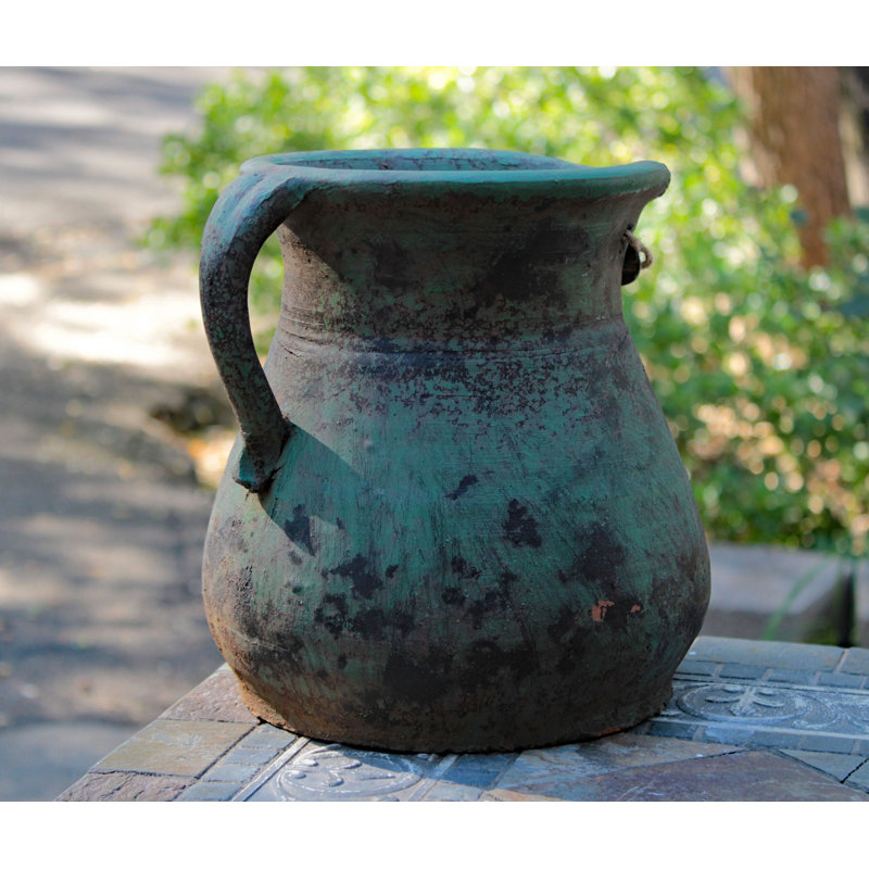 17 Stories Large Egyptian Era Designed Earthen Ware Terracotta Pitcher ...
